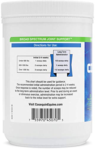 Nutramax Cosequin ASU Joint Health Supplement for Horses - Powder with Glucosamine, Chondroitin, ASU, and MSM, 500 Grams