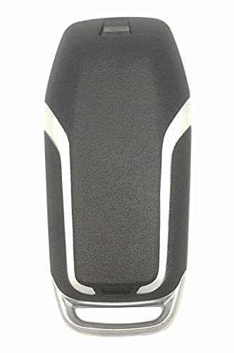 Replacement Keyless Entry Remote Smart Key Fob Shell Case Fit for Ford F150 Fusion Explorer Mustang Lincoln MKZ MKC 5 Buttons Button Pad Cover (Black, 5 Buttons)