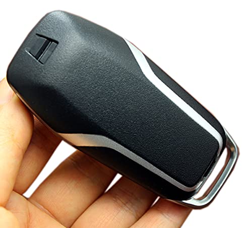 Replacement Keyless Entry Remote Smart Key Fob Shell Case Fit for Ford F150 Fusion Explorer Mustang Lincoln MKZ MKC 5 Buttons Button Pad Cover (Black, 5 Buttons)