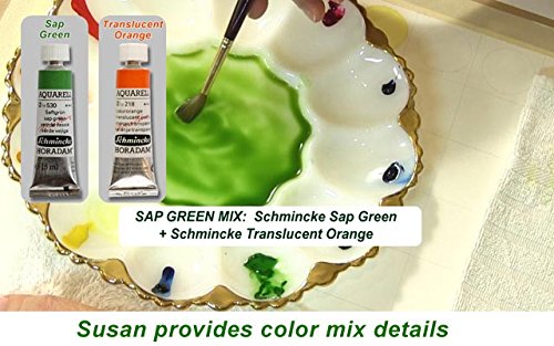 Susan Harrison-Tustain's Watercolor Masterclass Volume One. Life-like leaves, vibrant greens and 5 crucial elements for a successful painting.