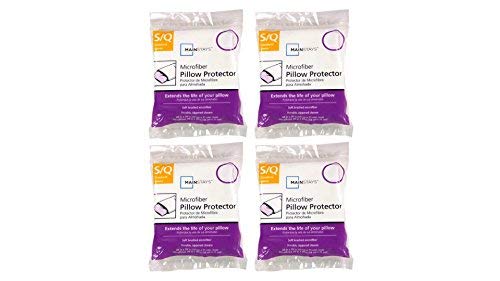 Mainstays Microfiber Zippered Pillow Protector,4-pieces of 20 in x 28 in Standard/Queen