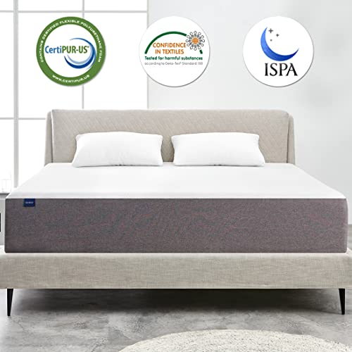 Molblly King Mattress, 14 Inch Memory Foam Mattress Bed in a Box, Breathable Bed Comfortable Mattress for Cooler Sleep Supportive & Pressure Relief, King Size Bed, Grey, 76" X 80" X 14"