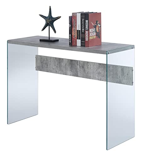 Convenience Concepts SoHo Console Table/Desk, Faux Birch/Glass