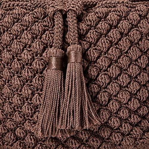 The Sak Womens Ivy Crochet Drawstring Bucket, Brown, One Size US