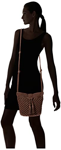 The Sak Womens Ivy Crochet Drawstring Bucket, Brown, One Size US