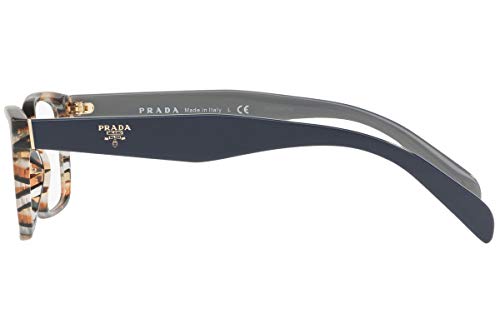 Prada PR18TVF - CO51O1 Eyeglasses HAVANA/EARS AVIO BLUE FRAME w/Demo Lens 53 mm