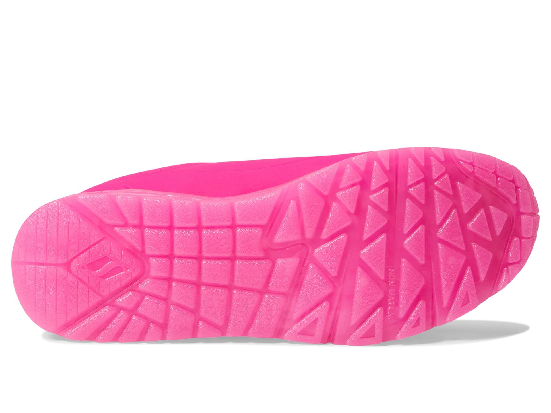 Skechers Girls Uno Ice Sneaker, Hot Pink, 2 Little Kid