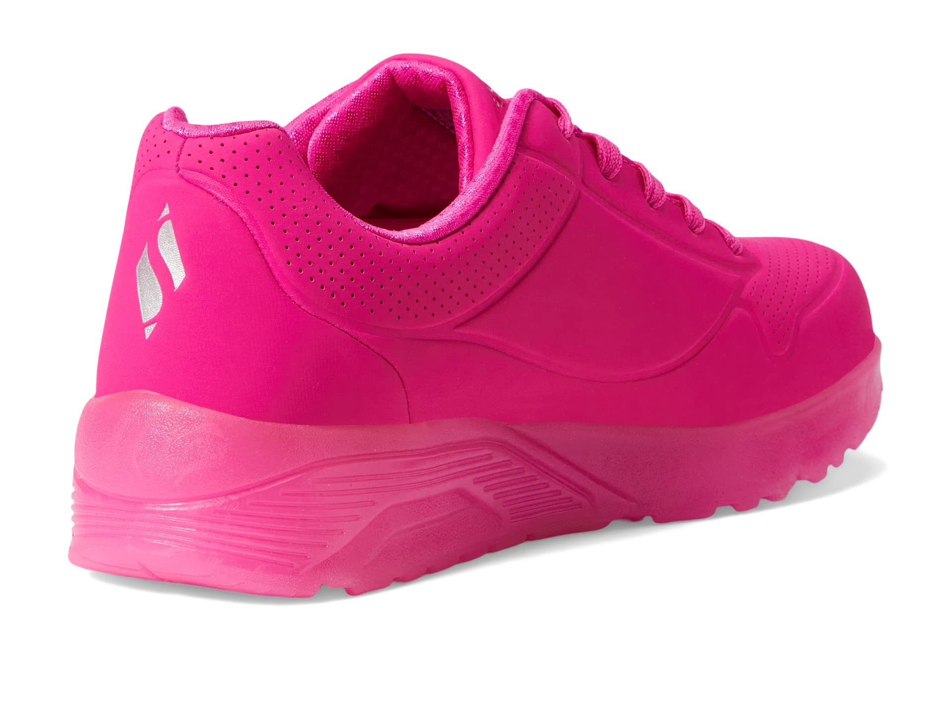 Skechers Girls Uno Ice Sneaker, Hot Pink, 2 Little Kid
