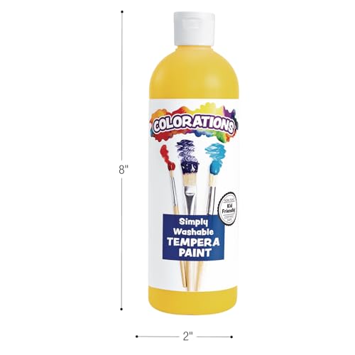 Colorations WSTBL Washable Tempera Paint, 16 fl oz, Blue, Non Toxic, Vibrant, Bold, Kids Paint, Craft, Hobby, Fun, Art Supplies