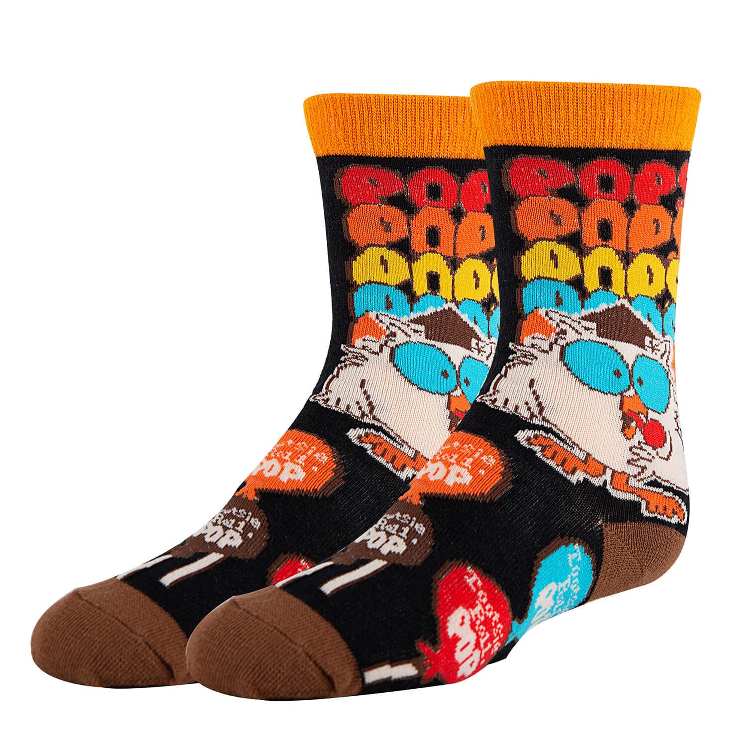 Kids Tootsie POP Candy Novelty Crazy Crew Socks, Silly Funny Cotton Dress Socks for Boys & Girls