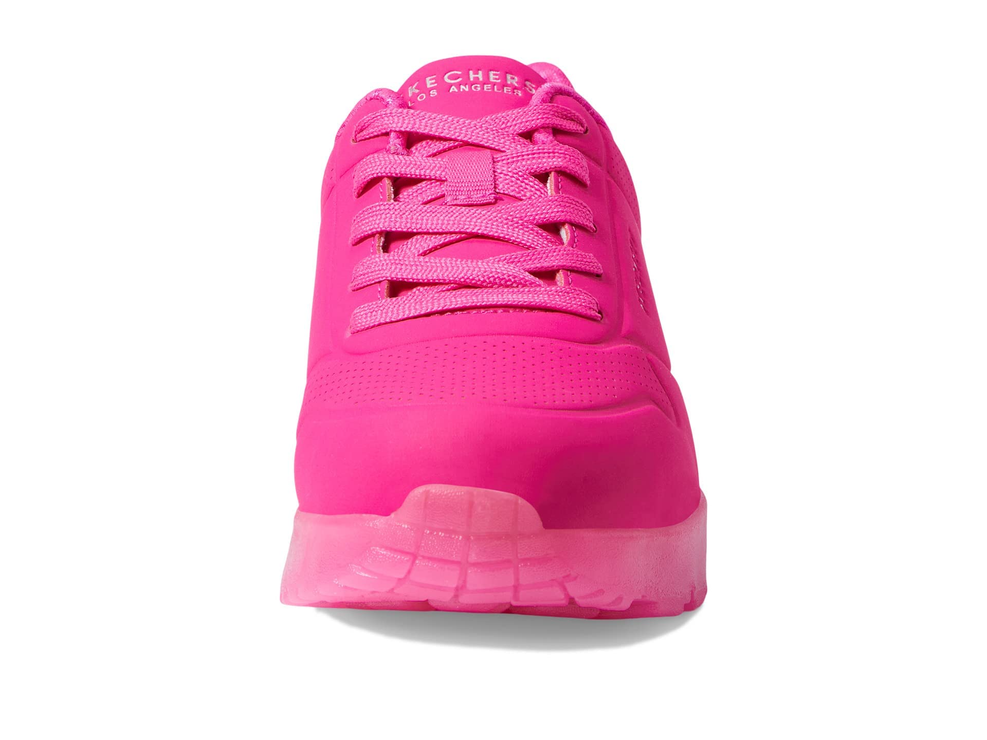 Skechers Girls Uno Ice Sneaker, Hot Pink, 2 Little Kid