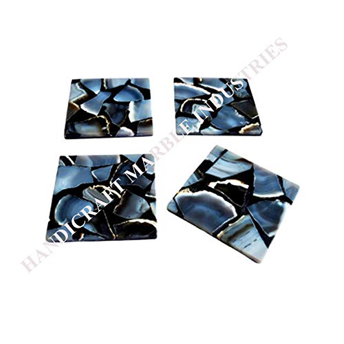 Valentine's Gifts Coaster #4 Blue Agate design Color Coaster Wholesale Price Drink Coaster Tableware Bar Accessories Dinning Tableware