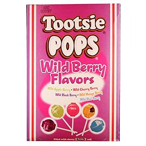 100 count Tootsie Pops Wild Berry lolli pop