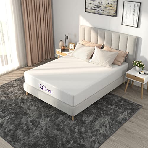 NapQueen 8 Inch Bamboo Charcoal Queen Size Medium Firm Memory Foam Mattress, Bed in a Box