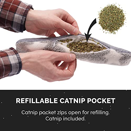 Furhaven 3-Pack Catnip Plush Kicker Cat Toy Set, Refillable - Space Print, 3 Pack