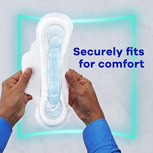 Always Maxi Pads Size 4 Overnight Absorbency Unscented with Wings, 33 Count
