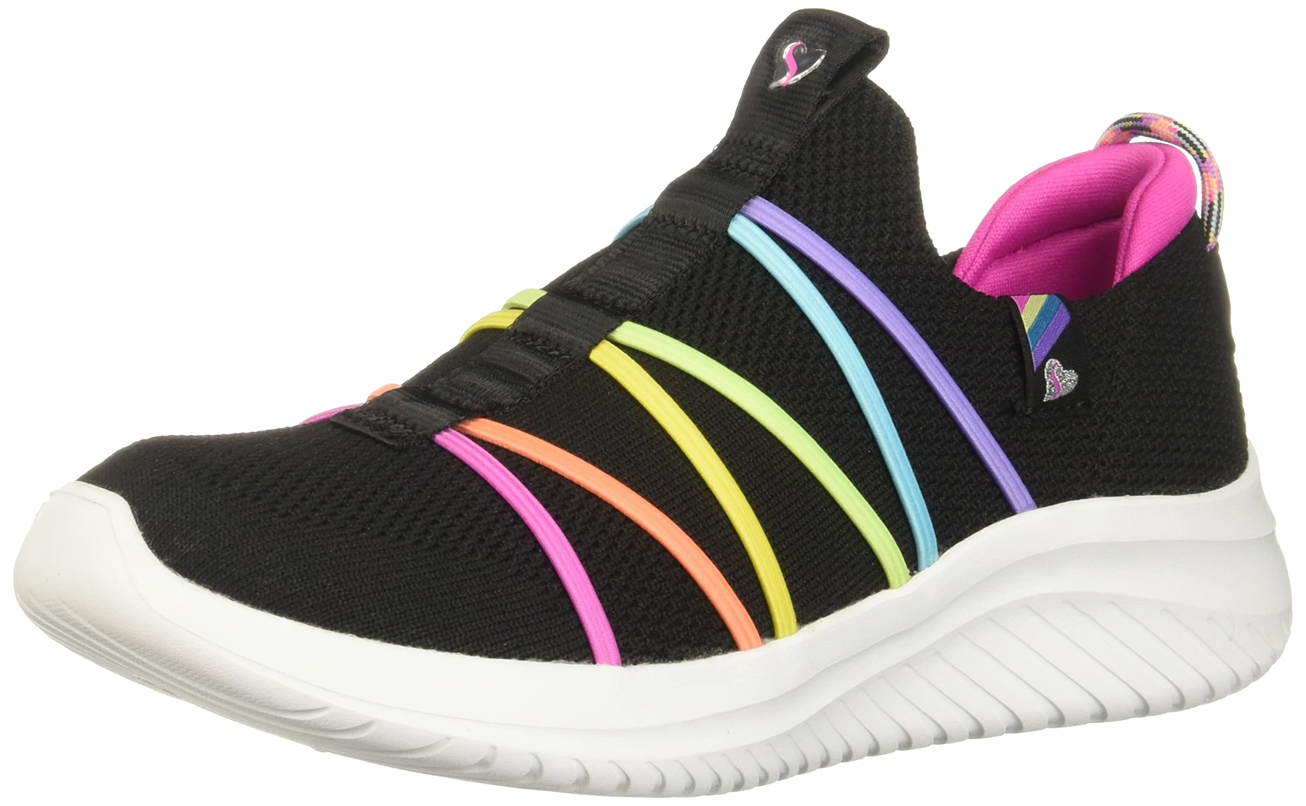 Skechers Ultra Flex 3.0 Sneaker, Black/Multi, 2 US Unisex Little Kid