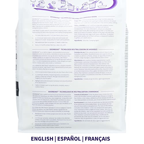 Litter Pearls Ultra Clump Unscented Crystal Clumping Cat Litter 8lb,White and Clear Crystals,10580
