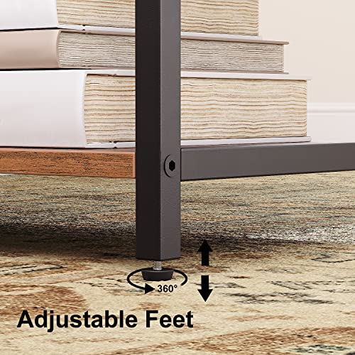 MASHOOPS Narrow End Table, Side Table with Charging Station, End Table with USB Ports and Outlets, Nightstand with Charging Station, Side Tables Living Room, Bedroom, Rustic Brown