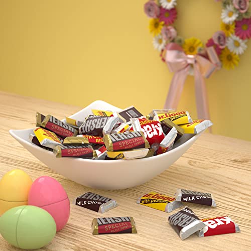 HERSHEY'S Miniatures Assorted Chocolate Snack Size, Easter Candy Bars Bulk Party Pack, 35.9 oz