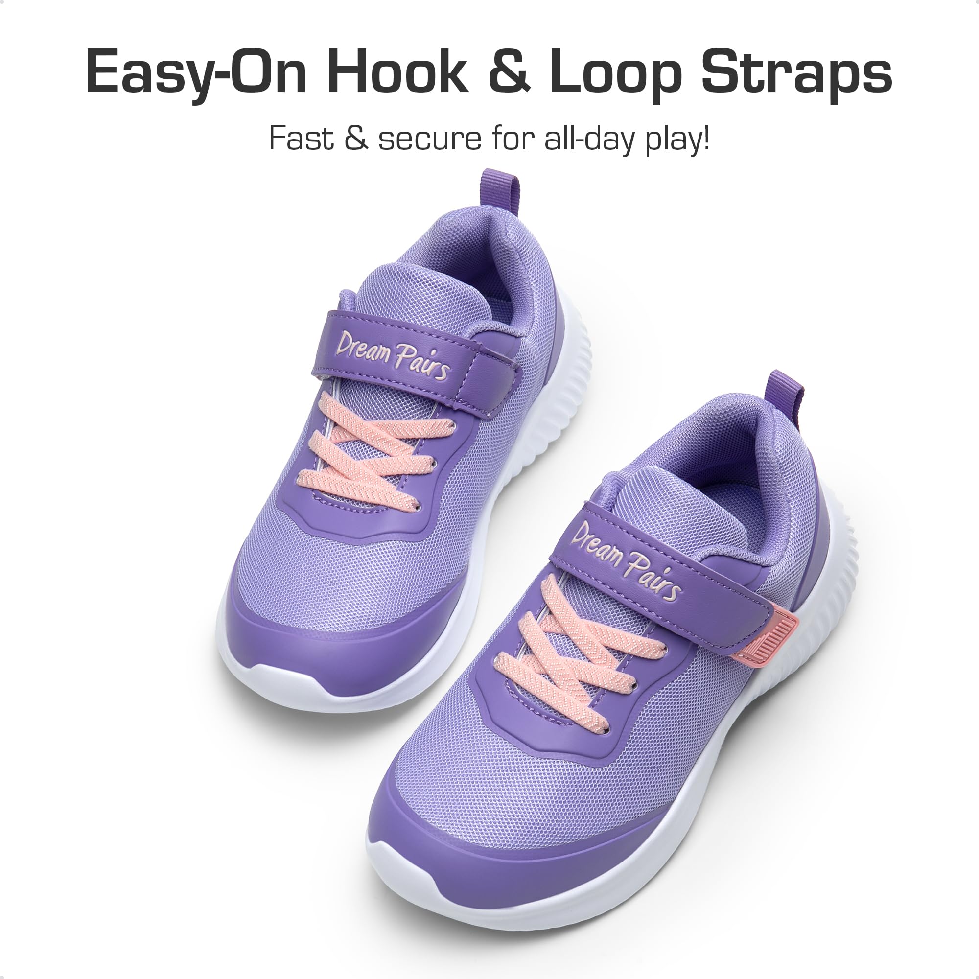 DREAM PAIRS Unisex-Child Running Shoes,Sneaker, Purple/Pink, 2 Little Kid