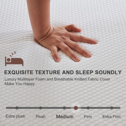 S SECRETLAND Queen Mattress, 10 inch Gel Memory Foam Mattress with CertiPUR-US Bed Mattress in a Box for Sleep Cooler & Pressure Relief, Medium Firm Queen Size 60" x 80"
