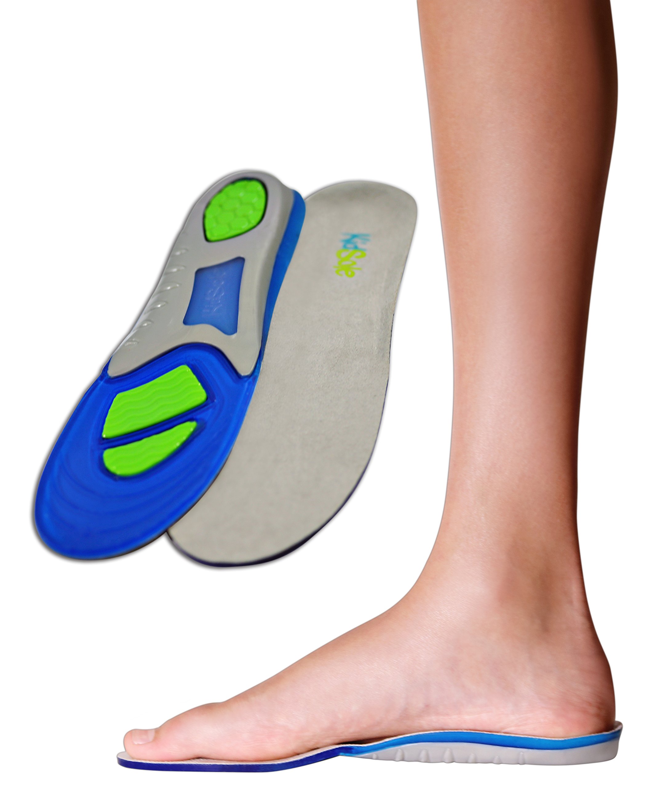 Children's Athletic Gel Insoles for Cushion and Comfort for Active Children ((24 CM) Kids Size 2-6)