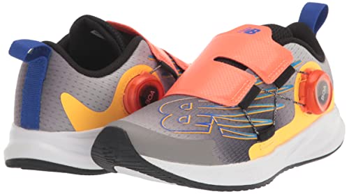 New Balance Kid's Fuelcore Reveal V3 Boa Running Shoe, Black/Infinity Blue/Vibrant Orange, 3 Little Kid