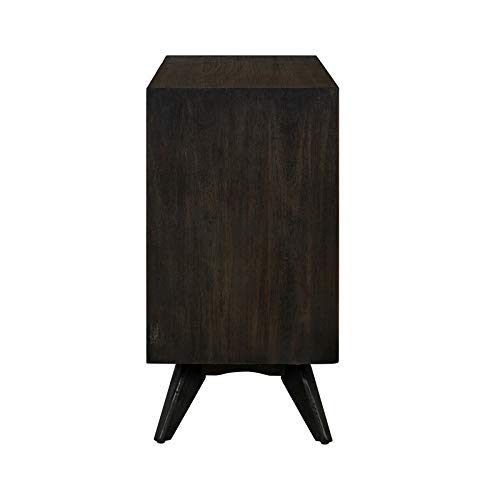 Loft 6-Drawer Acacia Mid-Century Modern Bedroom Dresser, 63" Wide, Brushed Brown-Grey