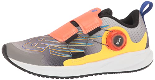 New Balance Kid's Fuelcore Reveal V3 Boa Running Shoe, Black/Infinity Blue/Vibrant Orange, 3 Little Kid