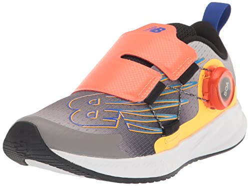 New Balance Kid's Fuelcore Reveal V3 Boa Running Shoe, Black/Infinity Blue/Vibrant Orange, 3 Little Kid