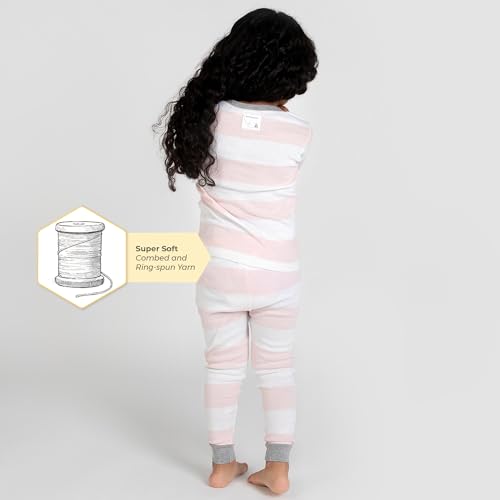 Burt's Bees Baby Toddler Baby Girls' Pajamas, Tee and Pant 2-Piece Pj Set, Bakery Doughnuts, 12 Months