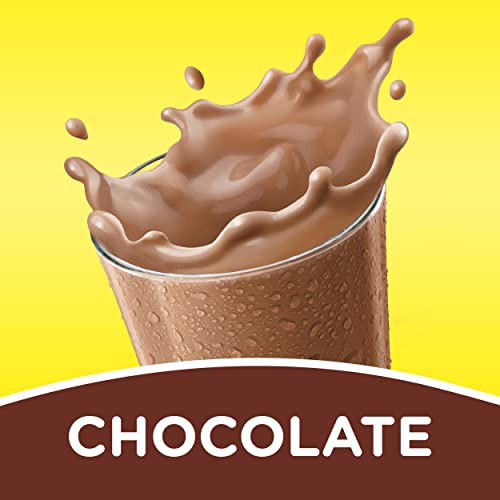 Nesquik Chocolate Flavor Powder Drink Mix Canister, Chocolate, 10 Ounce