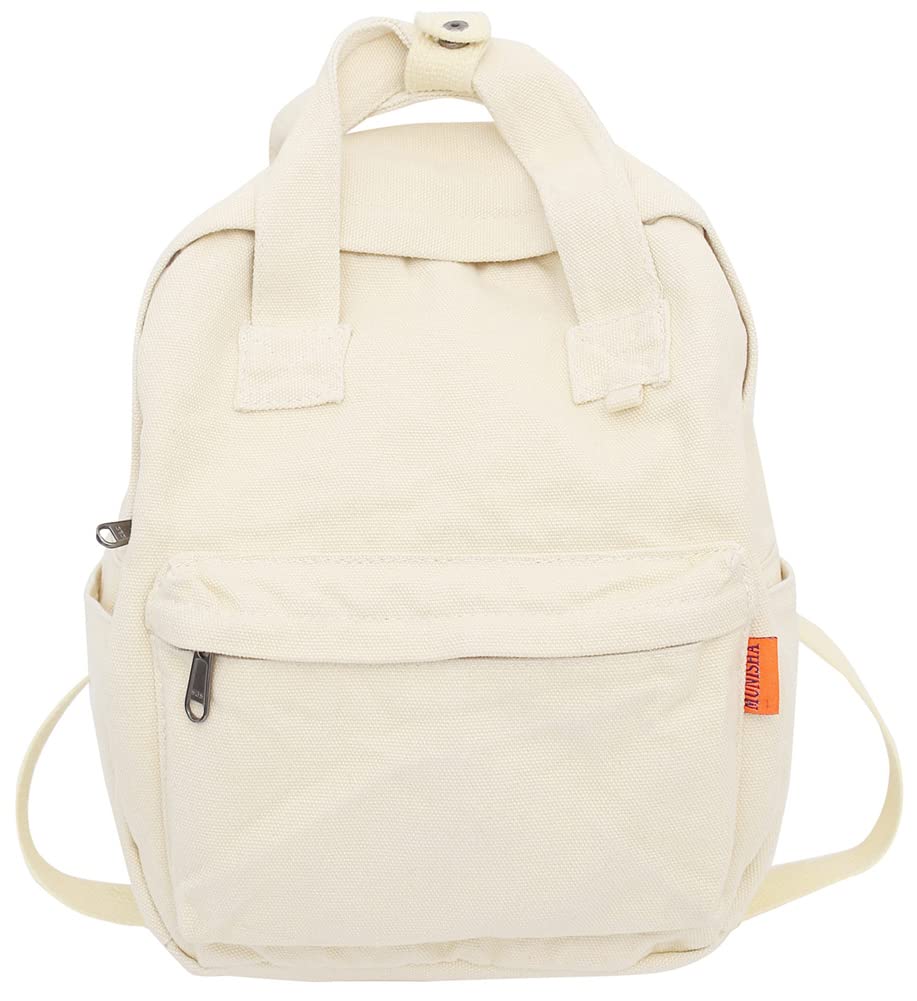 MaxxCloud Vintage Canvas Backpack Purse for Women Knapsack Small Handbag Rucksack Pouch Cute Hiking Daypack Satchel (509 Beige)