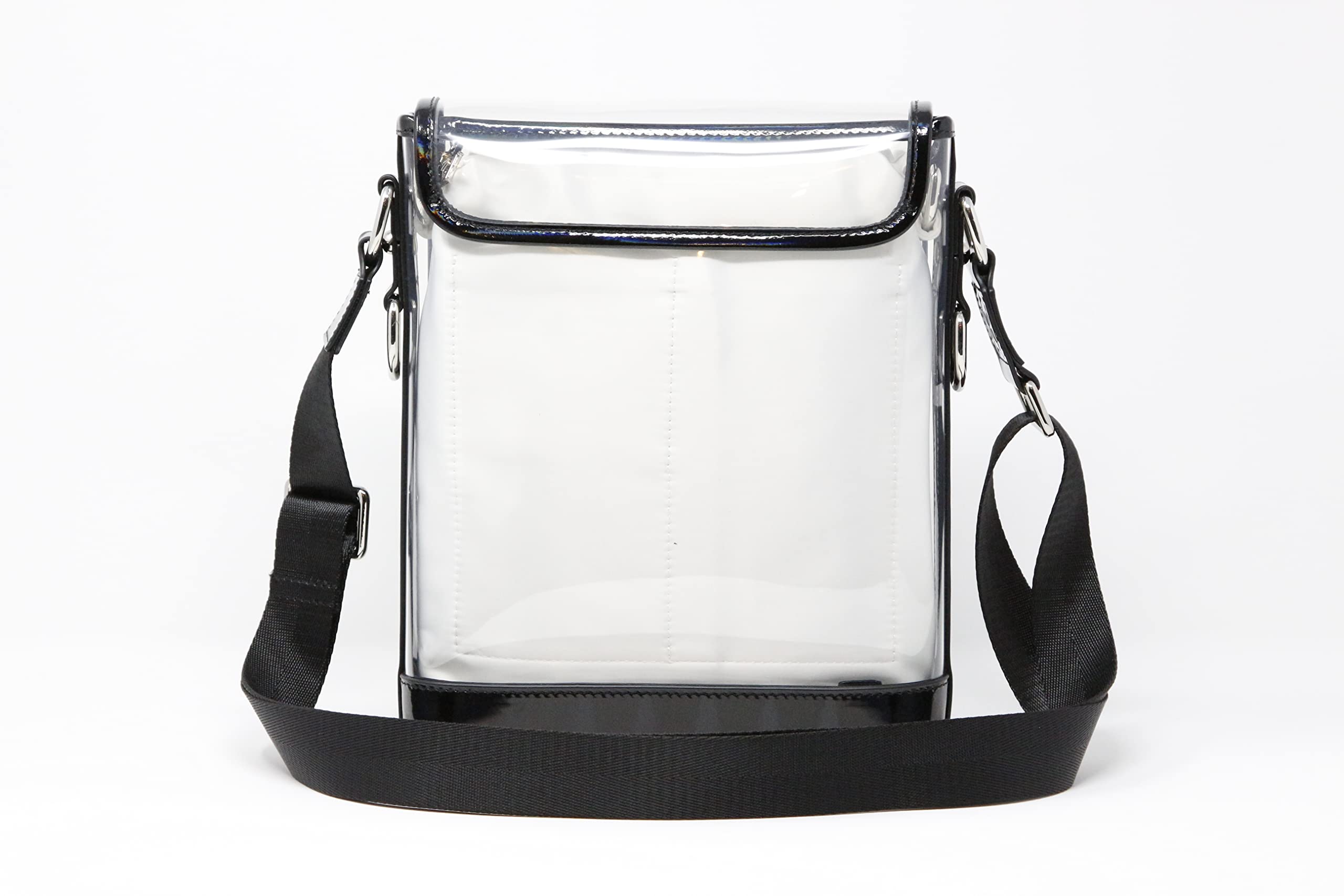 DOMINIE Messenger Unisex Black Holographic Leather/TPU Satchel Bag
