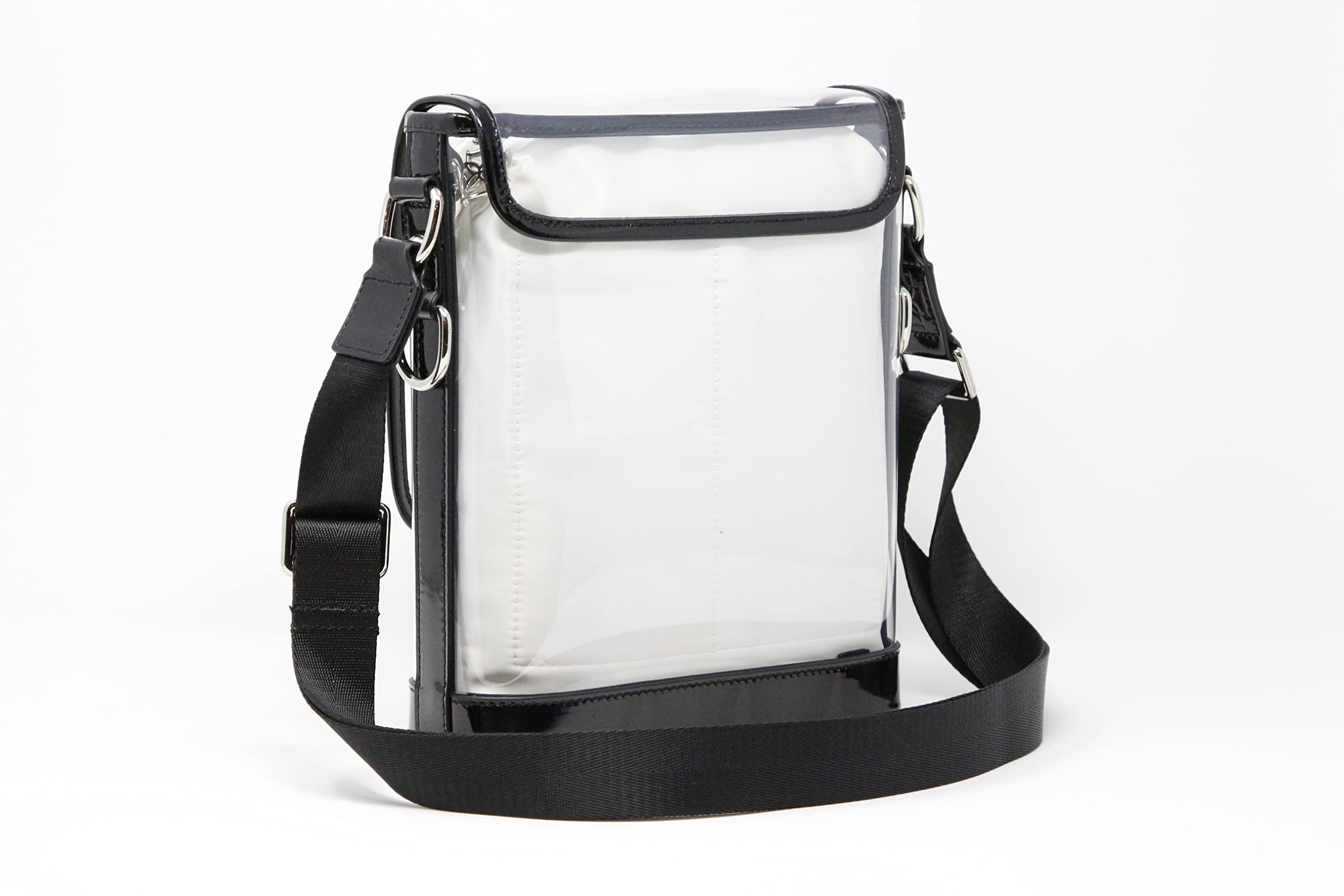 DOMINIE Messenger Unisex Black Holographic Leather/TPU Satchel Bag