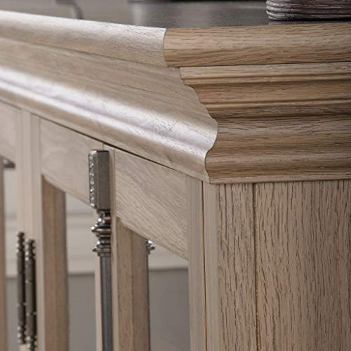 Sauder Barrister Lane Storage Credenza, For TV's up to 80", Salt Oak finish