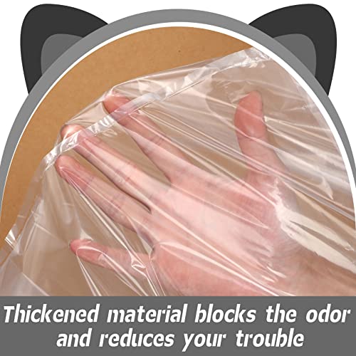 Teling 100 Pack Cat Litter Box Liner Bags Waste Drawer Liners for Litter Box Compatible with Litter Robot 3/ 4, 9-11 Gallons Cat Litter Bags Replacement Jumbo Cat Litter Liners for Cat Pan Waste Bin