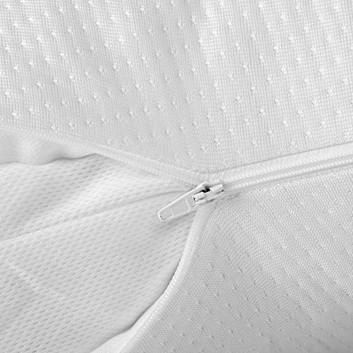 Peace nest White Memory Foam Bed Pillow with Pillowcase Single Pack, Hotel Collection Cooling Pillows for Sleeping Standard/Queen Size, 20x28 Inches