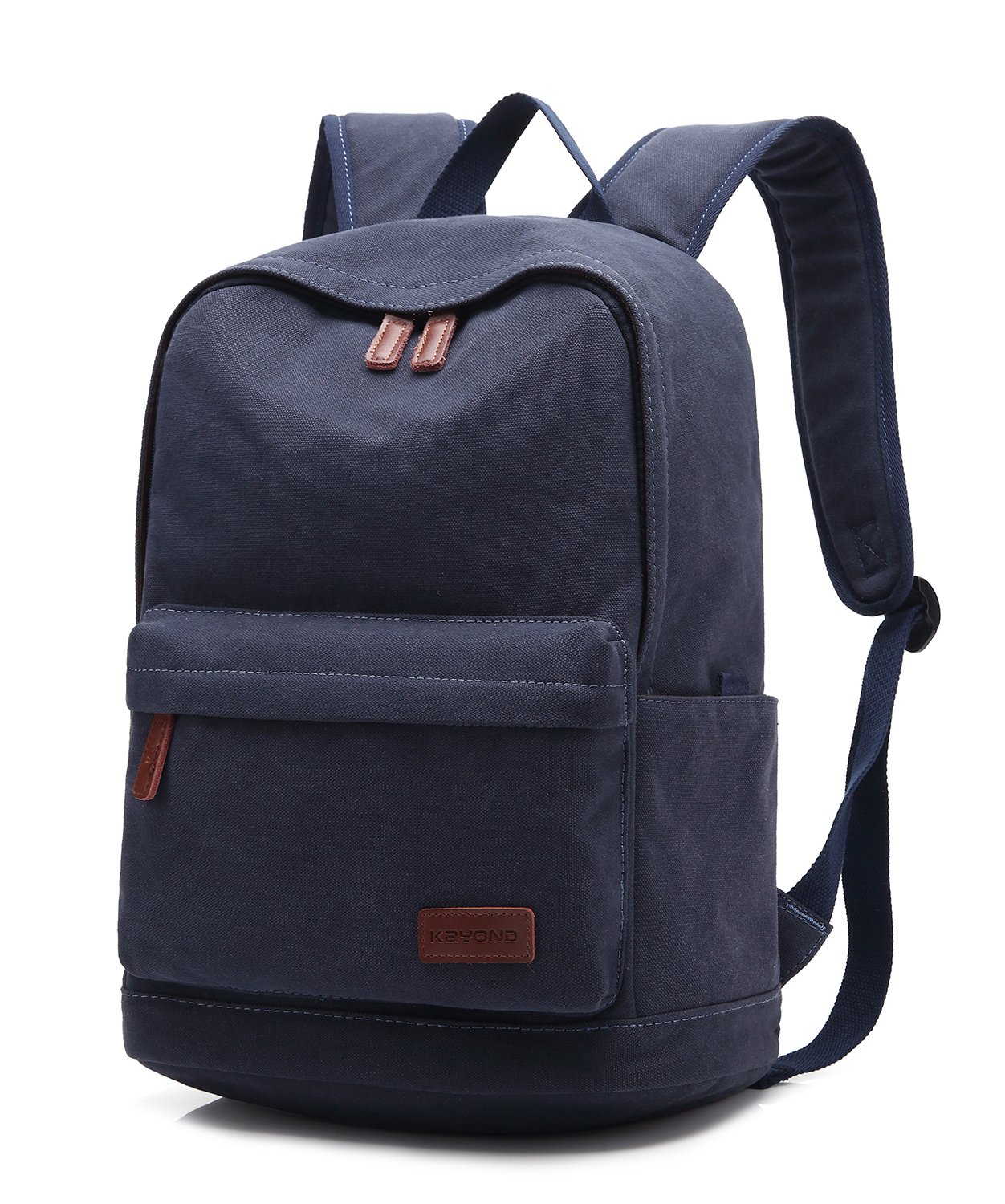 kayond Casual Style Lightweight canvas Laptop Bag/Durable Travel backpacks/Rucksack for Men&Women/Fashion Backpack Fits 15 inch Notebook (navy blue)