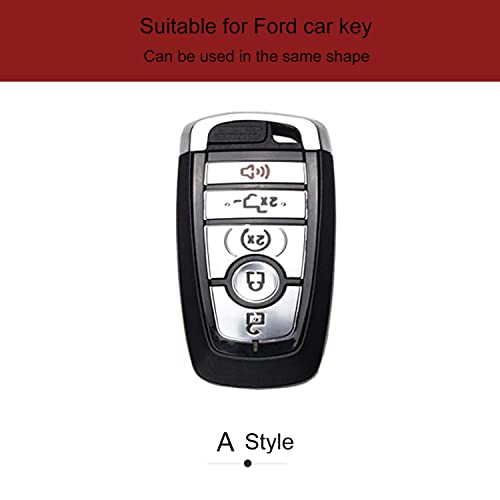 LYGKMU Ford Dedicated Cover Key Fob Case Suit for Keyless Remote Control, mens(A-Brown)