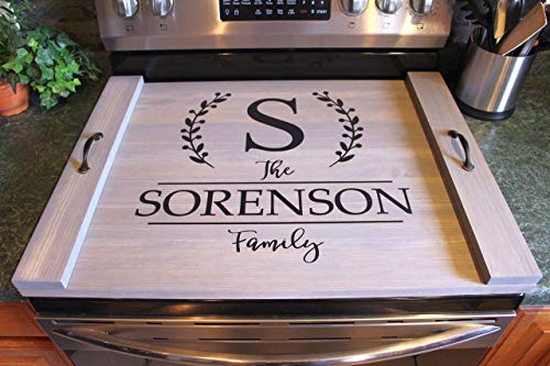 Stove top cover wood-noodle board-wood cooktop cover
