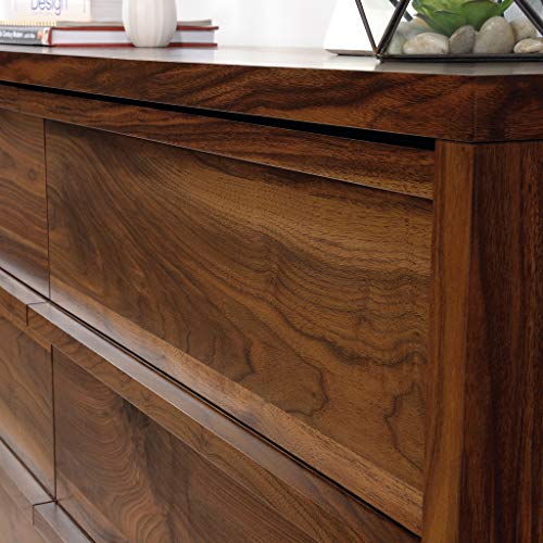 Sauder Harvey Park Dresser, L: 60.71" x W: 17.48" x H: 31.06", Grand Walnut Finish