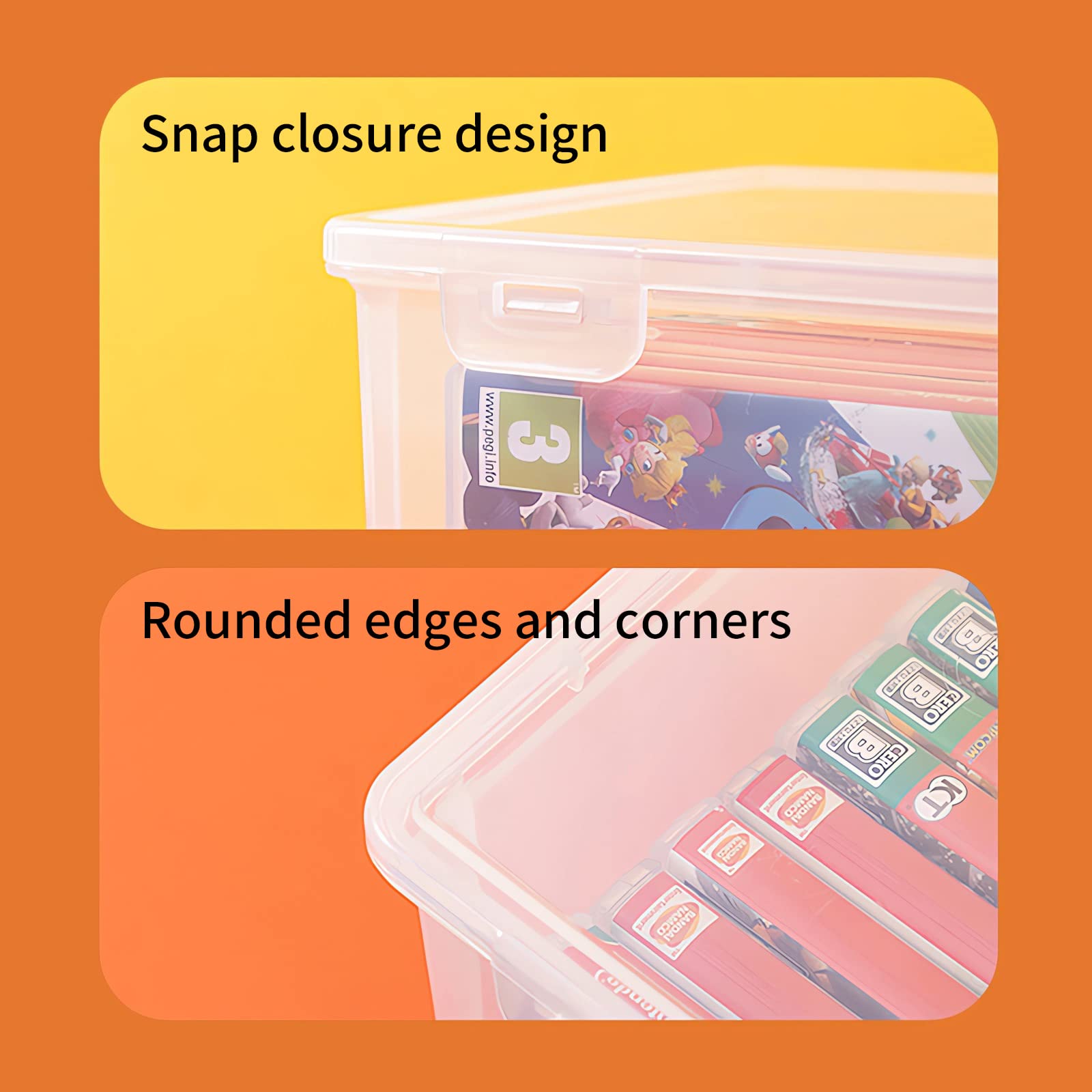 Switch Game Card Storage Box, Support 11Game Card with Protective Case with Storage, Ultra-cleartransparent, Can be Stored Switch Host and Handle and other Accessories