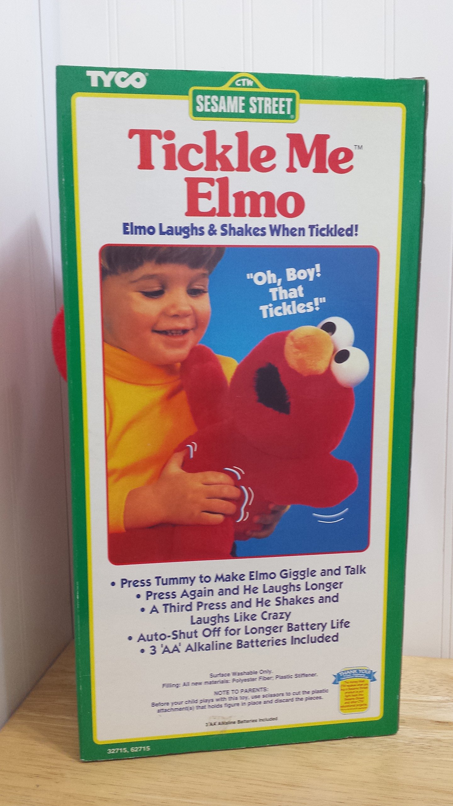 Jim Henson Productions, Inc. Tickle Me Elmo Original 1995 Vintage Plush Doll by Tyco