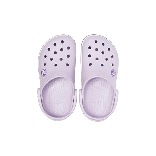 Crocs Unisex-Child Crocband Clogs (Little Kid/Big Kid), Lavender/Neon Purple, 2 Little Kid