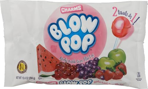Blow Pop Lollipops - Dual Candy and Gum Suckers - Bulk Treat for Kids and Adults - Assorted Flavors, 16 Count