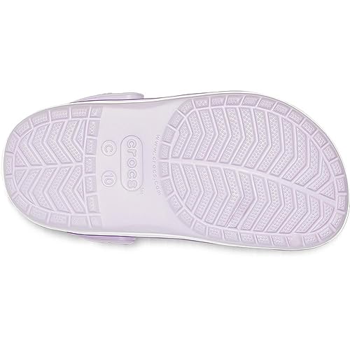 Crocs Unisex-Child Crocband Clogs (Little Kid/Big Kid), Lavender/Neon Purple, 2 Little Kid
