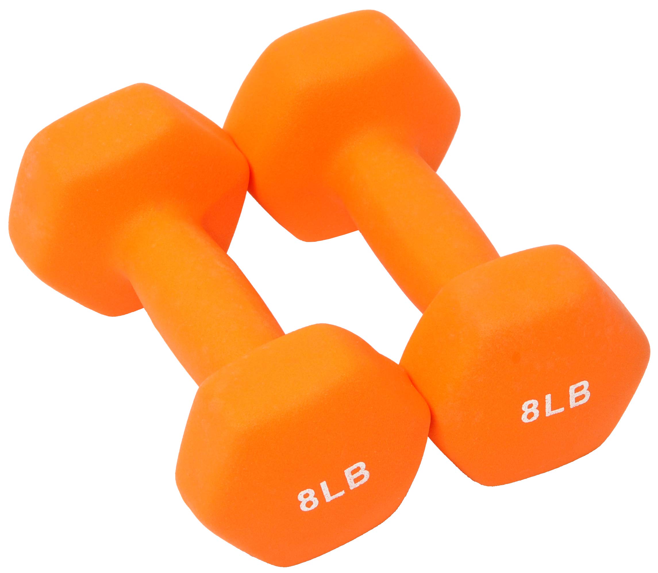 Fitvids Colored Vinyl or Neoprene Coated Dumbbell Set with Stand, 32-Pound Set with Stand, 3LB, 5LB, 8LB Pairs, Cast Iron
