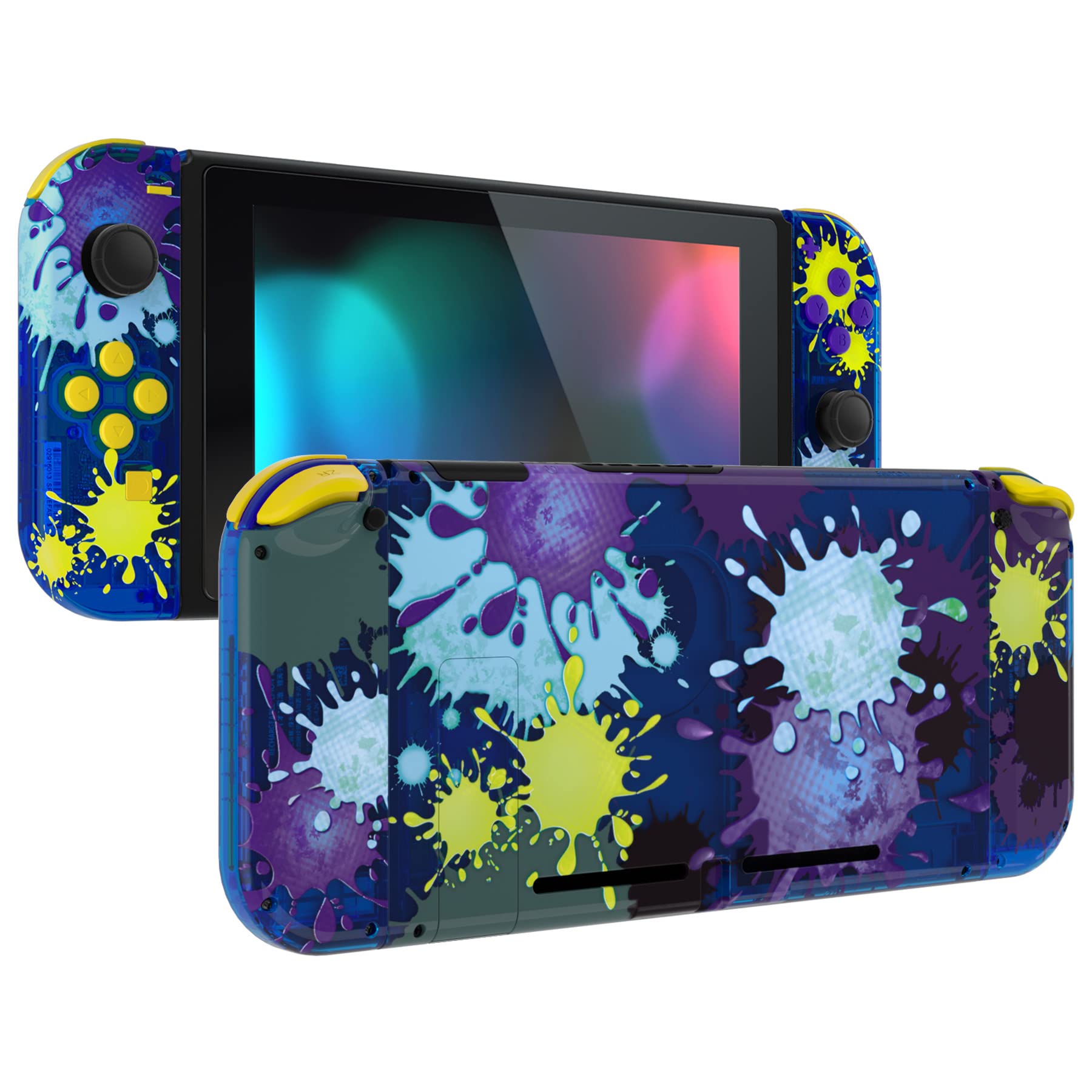 eXtremeRate Splattering Paint Replacement Full Set Shell for Nintendo Switch & Switch Pro Controller
